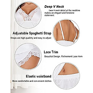 Avidlove Womens Silk Satin Pajamas Set Two-piece Pj Sets Sleepwear Loungewear Pj Sets White Large