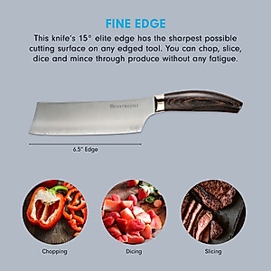 Messermeister Kawashima 6” Nakiri Knife - SG2 Powdered Steel, Eco-Brass Bolster & Walnut Pakkawood Handle - Made in Seki, Japan