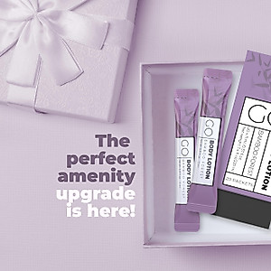 GO Essentials Travel Lotion Packets – Single Use Body and Hand Lotion for Hydrated Skin and Travel Size Toiletries. Airline Friendly – Portable Bulk Travel Size Lotion Packets. Womens Gift Set, Homeless Supplies Bulk Lotion, AirBnB Essentials