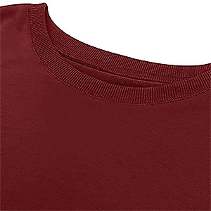 MLZHAN Women Christmas Trees Sweatshirts Tree Tops Glisten Children Listen Sweatshirt Crewneck Long Sleeve Shirt (Wine red,L,Large)