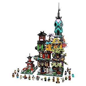 LEGO NINJAGO NINJAGO City Gardens 71741 Building Kit; Ninja House Playset Featuring 19 Minifigures, New 2021 (5,685 Pieces), Multicolor