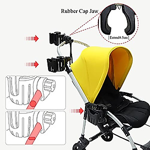 Cup Holder with Phone Holder, 2 in 1 Drink Holder by Volcaconiosis, Cup Holder for Boat Bike Stroller Cup Holder for Vista, Cru, Minu and Yoyo, Stroller Accessories Wheelchair Accessories…