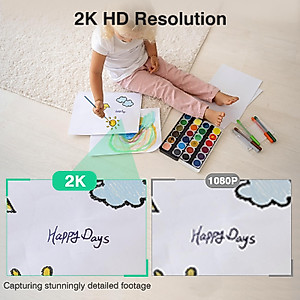 SEHMUA Indoor Security Camera, 2K & 360 Degree Pet Wi-Fi Home Camera with Smart AI Motion Detection for Baby/Dog/Elder, Night Vision, 2-Way Audio, Siren, 24/7 SD Card Storage White