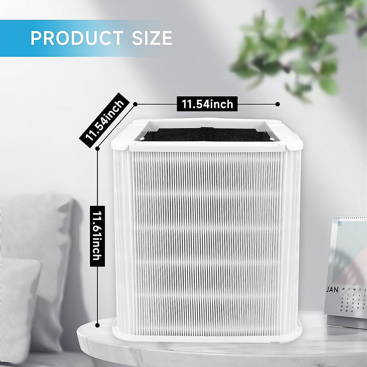 Reinlichkeit 211+ Replacement Filter, Compatible with Blueair Blue Pure 211+ Air Purifier, Foldable Particle and Activated Carbon Filter,2 Pack