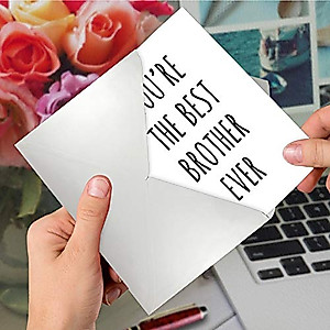 NobleWorks - 1 Birthday Brother Card - Awesome Family Sibling Greeting - Best Brother Ever C9295BRG
