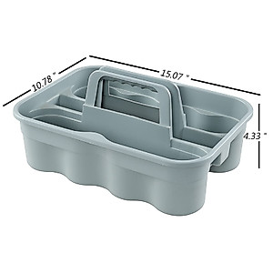 Qqbine Plastic Cleaning Tote Caddy, Plastic Caddy with Handle, 6 Pack