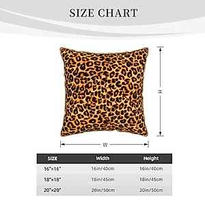 Augenstern Zippered Pillow Protectors Cover Case Leopard-Print-Camo Decorative Throw Pillow Cover Square Cushion Case 16"X16"