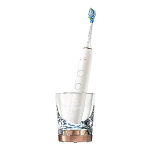 Philips Sonicare HX9924/61 DiamondClean Smart Rechargeable Sonic Toothbrush with 5 Flexible Brushing Modes, 3 Intensities, USB Charging Travel Case and Glass Charger