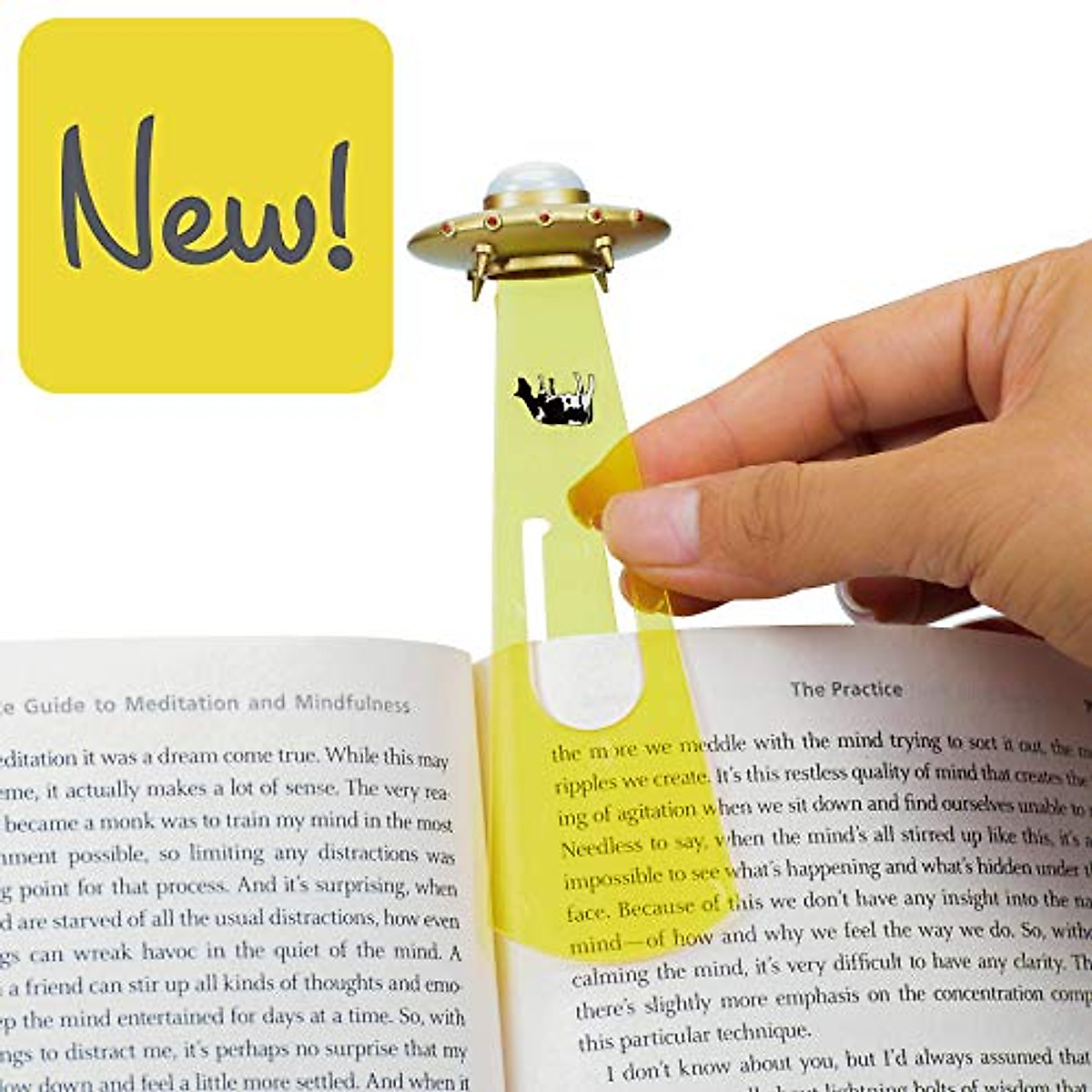 Bookmarks from Outer Space | Novelty UFO Book Mark | Fun Page Marker | Page Keeper | Book Holder | Page Holder Clip | Reading, Travelling | Gift for Book Lover, Reader (Gold)