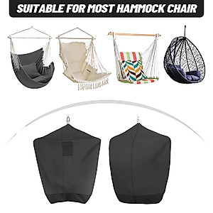 Hanging Hammock Chair Cover 46 Inch Outdoor Patio Hammock Swing Chair Cover 420D Waterproof Swing Egg Chair Cover with Zipper