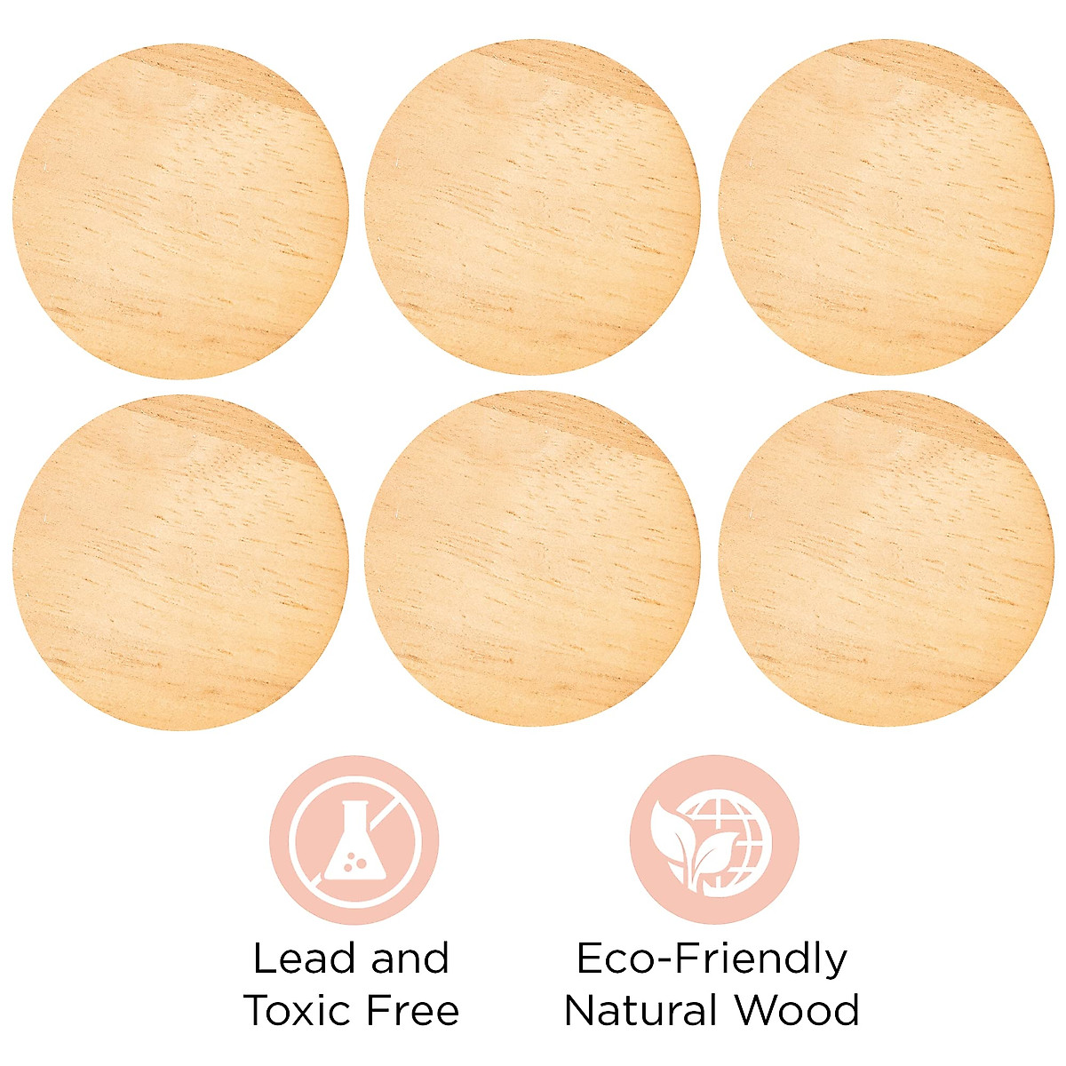 Wooden Coins for Montessori Object Permanence Coin Box - Chunky Wood Replacement Coin Set - Wooden Tokens for Counting - Montessori Toys for 1 Year Old - Infant Developmental Coin Drop Toys