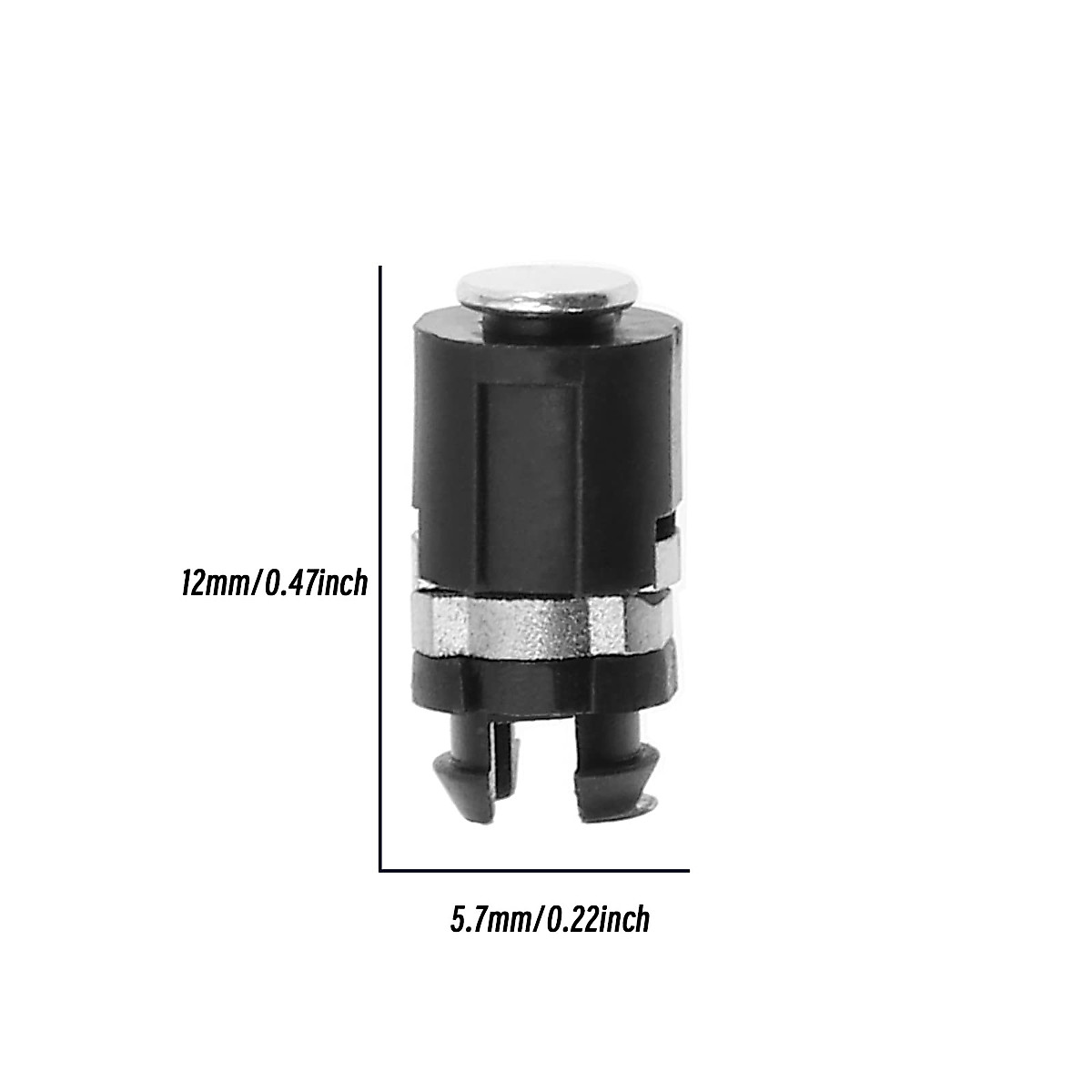 eMagTech 4PCS Hinge Axle Spindles Compatible with Gameboy Advance SP Console System Video Games Replacement Accessories 12x5.7mm Black