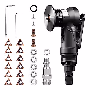 Aepiraza Mini Pneumatic Chamfering Machine, 45 Degree Air Chamfer Deburring Tool Portable Handheld Air Chamfer Tool Air Chamfer Tool Deburring Tool for Trimming, Chamfer Deburring (2 In 1)