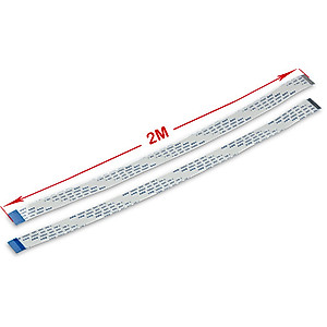 UCTRONICS for Raspberry Pi Camera Cable, Ribbon Flat FFC Camera Cable for Raspberry Pi 15pin 1.0mm Pitch 200cm 6.56ft (Pack of 2)