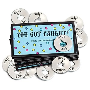 Trainers Warehouse You Got Caught! - Kudos and Appreciation, Tokens and Cards (Set of 10 Each) with an Extra Set of 10 Tokens, Great for Recognition