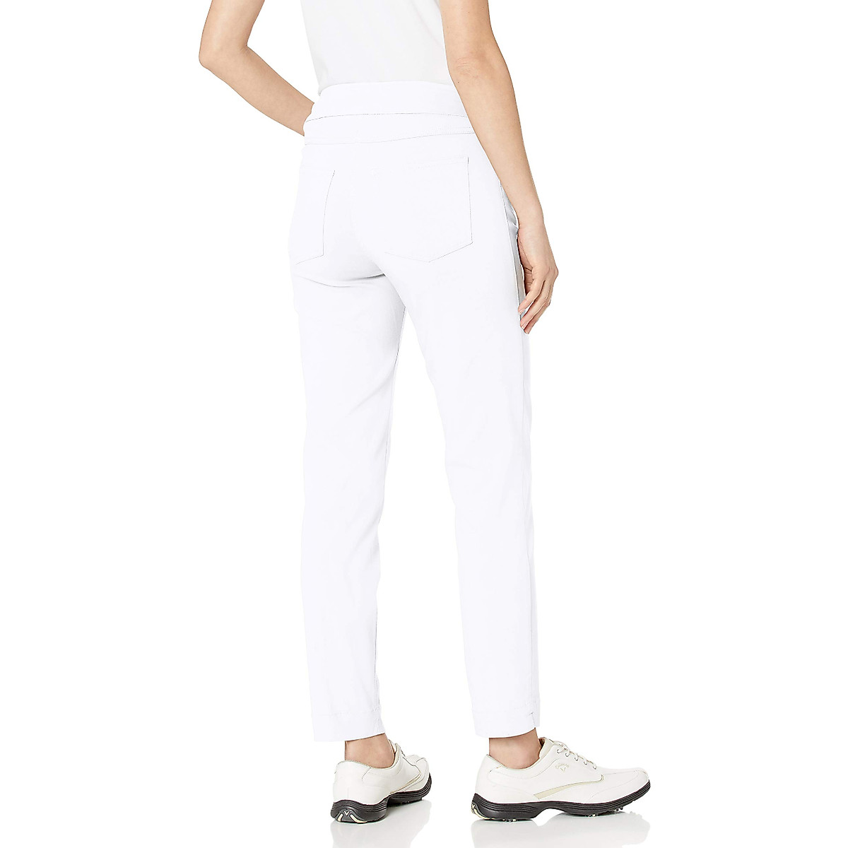SLIM-SATION Women's Ankle Pant (White,16)
