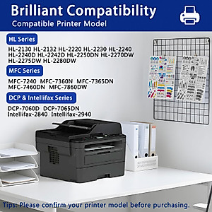 TN450 Compatible TN-450 Black High Yield Toner Cartridge Replacement for Brother TN-450 DCP-7060D DCP-7065DN Intellifax 2840 HL-2132 Toner.(2 Pack)