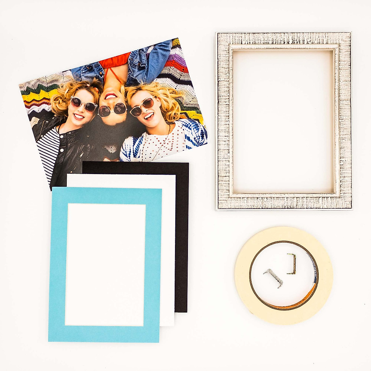 6x8 Mat Bevel Cut for 4x5 Photos - Acid Free Aqua Blue Precut Matboard - For Pictures, Photos, Framing - 4-ply Thickness