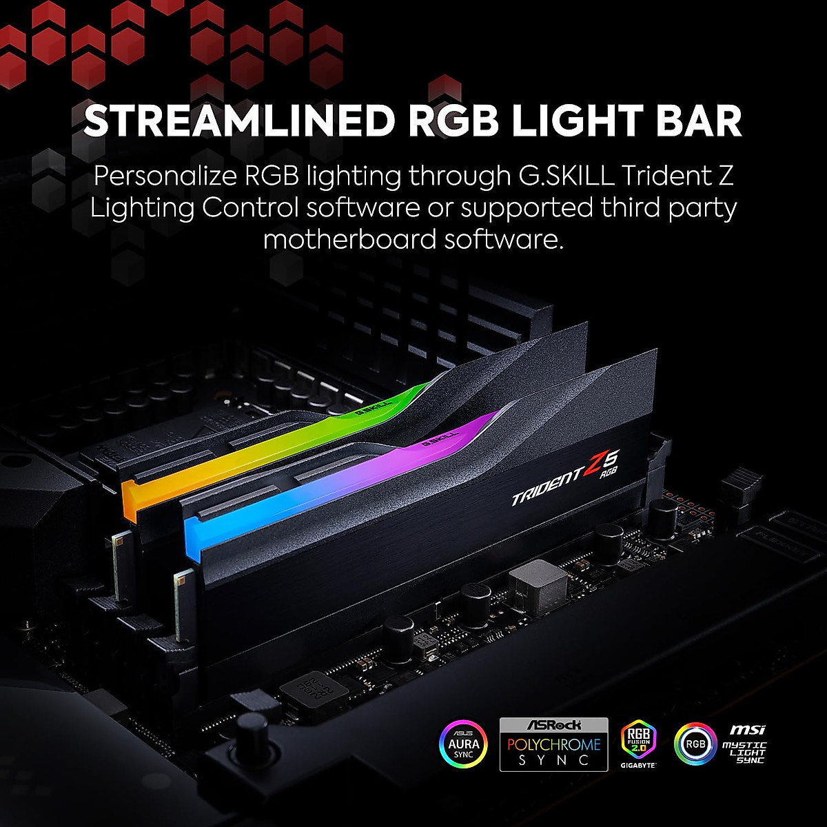 G.SKILL Trident Z5 RGB Series (Intel XMP 3.0) DDR5 RAM 32GB (2x16GB) 7800MT/s CL36-46-46-125 1.45V Desktop Computer Memory UDIMM - Matte Black (F5-7800J3646H16GX2-TZ5RK)