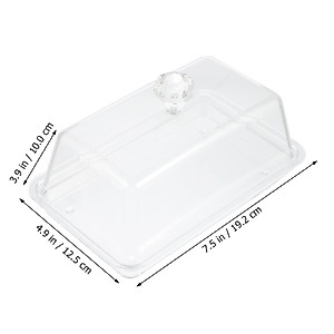 Hemoton Flip Top Butter Dish Butter Dish Acrylic Clear Butter Keeper Box Butter Holder Countertop Butter Container with Crystal Lid Handle Cover