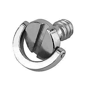 (5 Packs) Stainless Steel D Shaft D-Ring 1/4" Tripod Screw, Mounting Screw Adapter, Quick Release Camera Screw for Camera Camcorder Tripod Monopod QR Quick Release Plate