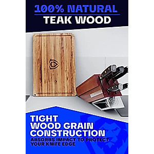 DALSTRONG Teak Wood Cutting Board - 22" x 15" Large Size - Tight Wood Grain - - Laser-Engraved Measurements & Juice Groove - Kitchen Chopping Board - Serving - Large Cutting Boards - Gift Packaging