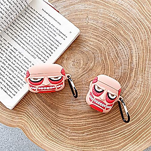 New 3D Cute Cartoon Airpods case,Suitable for Airpod pro, Soft Silicone,Fun Stylish Skin,Suitable Teenagers,Children,Girl,Boys (Colossal Titan-pro)