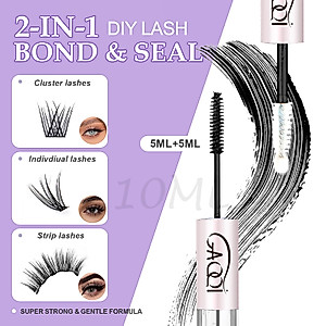 GAQQI Lash Clusters, Eyelash Clusters C Curl Cluster Lashes 120pcs 10-16mm Mixed Length, Wispy Cluster Eyelash Extensions Natural Individual Lashes