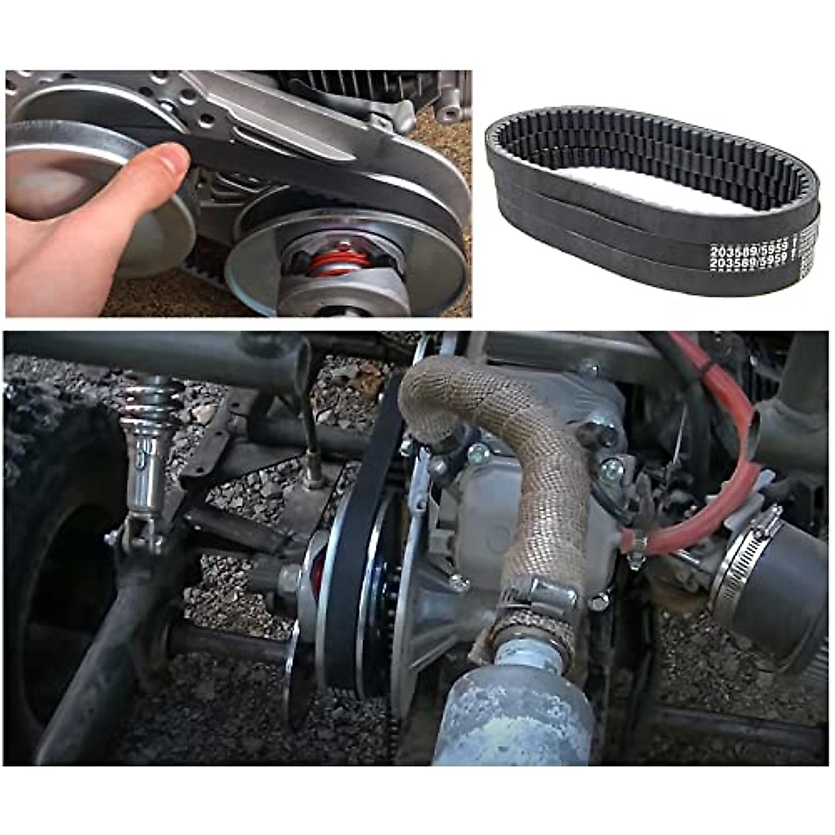 30 Series Go Kart Drive Belt Replaces Manco 5959 / Comet 203589，Torque Converter Belt（Pack of 3）