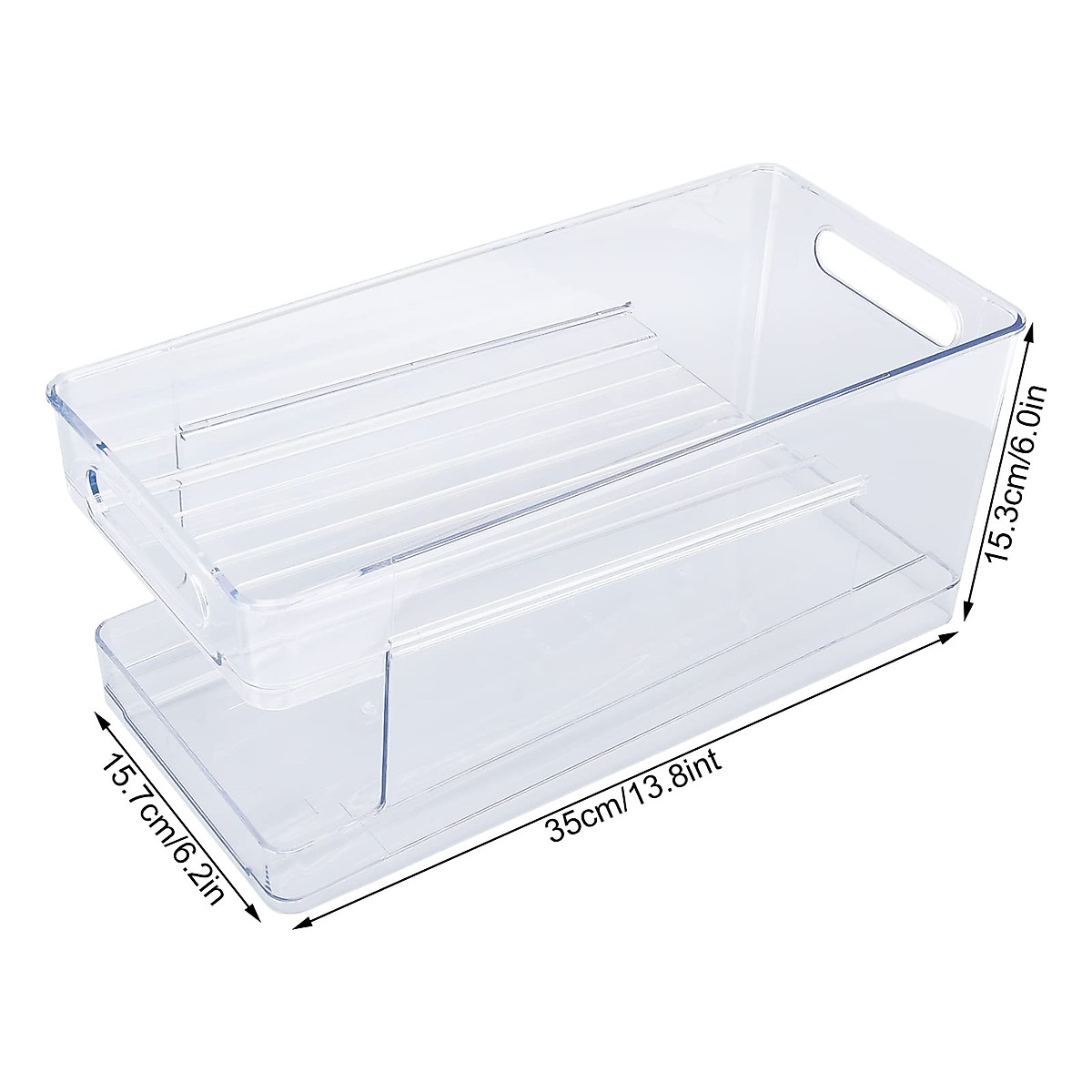 Tyenaza Can Organizer, Stackable Drink Soda Can Holder Rack PET Dispenser Double Deck, Can Storage Organizer Fit for Pantry Refrigerator Kitchen