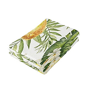Kigai Tropical Lemon Flowers Hand Towels, Soft & Absorbent Bathroom Guest Towels Kitchen Towels Fingertip Towel for Beach Gym Spa 14x28 Inch (2PACK)