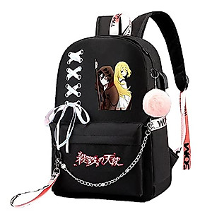 ISaikoy Angels of Death Anime Backpack Satchel Bookbag Daypack School Bag Laptop Shoulder Bag