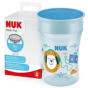 NUK Magic Cup Learning Cup 8+ Months 230 ml Leak-proof 360° Drinking Rim BPA-Free Blue