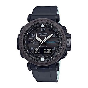 Casio Men's 'PRO TREK' Solar Powered Silicone Watch, Color:Black (Model: PRG-650Y-1CR)