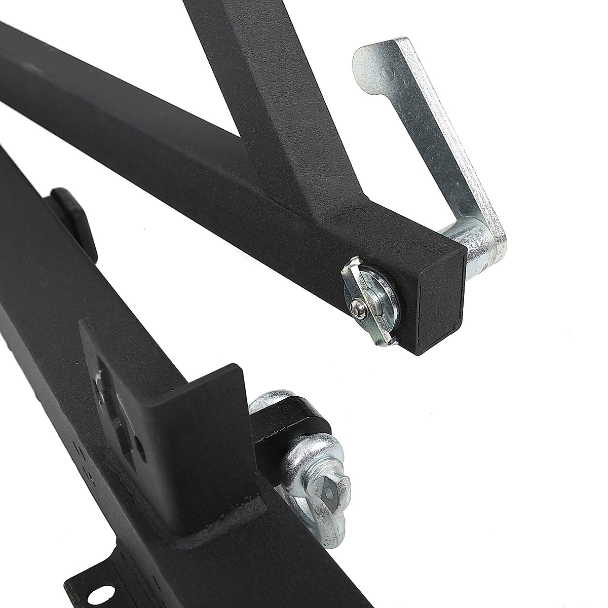 HECASA Front & Rear Bumper Compatible With 1987-1996 Jeep Wrangler YJ 1997-2006 Wrangler TJ W/Tire Carrier and D-Rings Powder Coated Steel Black(3 packages)