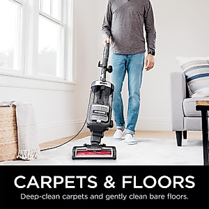 Shark UV730 Navigator Lift-Away Upright Vacuum, PowerFins HairPro Self-Cleaning Brushroll, HEPA Filter with Anti-Allergen Technology, LED Headlights, Swivel Steering, Gray (Renewed)