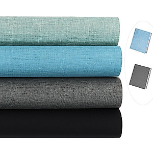 8pcs Book Cloth 14x10 Inch Fabric Surface Paper Backed 4 Colors Bookbinding Cloth for Adult DIY Book Album Cover (Style C)