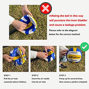 Senston Volleyball Official Size 5 - Waterproof Indoor/Outdoor Soft Volleyball for Beach Play, Game,Gym,Training