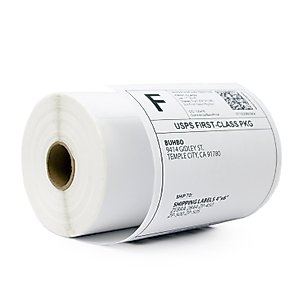 Buhbo 4"x 6" Direct Thermal Shipping Labels for Zebra 2844 ZP-450 ZP-500 ZP-505 (250 Labels Per Roll)