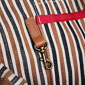 TSD Brand Dolphin Studded Canvas Backpack (Dark Brown)