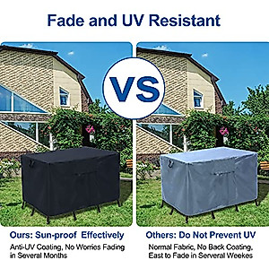 TIFILE | Patio Furniture Set Cover | Outdoor Sectional Sofa Set Covers | Rectangular/Square Patio Table Covers| Garden Table and Chair Set Covers Water Resistant Large -- 91" L x 63" W x 27.5" H