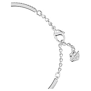 Swarovski Generation Bangle, White, Rhodium Finish