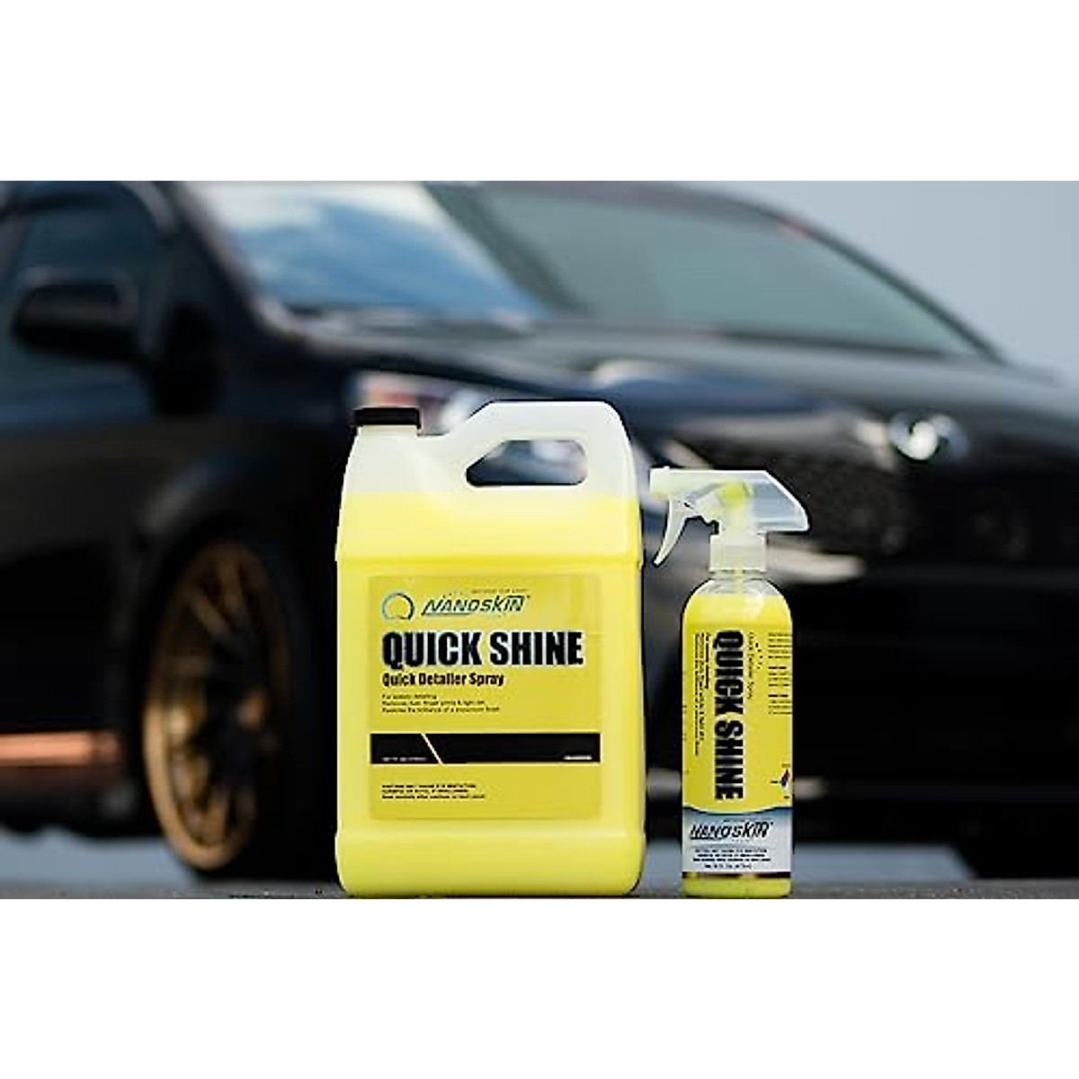 Nanoskin QUICK SHINE Quick Detail Spray 16 Oz. - Waterless Detailer Spray for Car Detailing | Deep Gloss Car Wax Booster & Clay Lubricant | Removes Dust, Smudges, Fingerprints and Other Contaminants