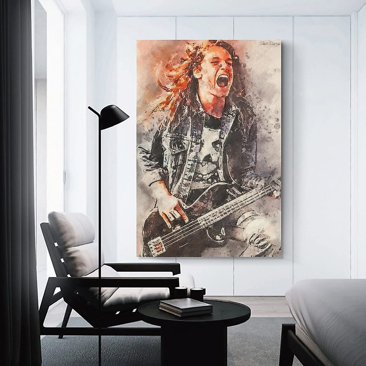 KRIADO Rock Bassist Cliff_Burton Rock Live Wall Art Canvas Poster 12x18inch(30x45cm)