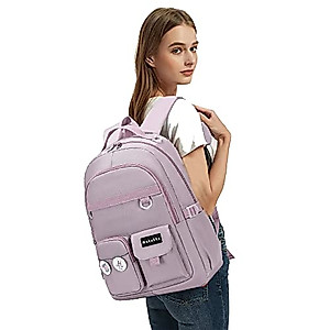 Makukke School Backpack for Women, Laptop Backpack 15.6 Inch College School Bag Anti Theft Travel Daypack Bookbag for Girls