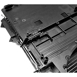 New Replacement Top Upper & Bottom Cover Full Housing Shell Case Cover for PS4 1200 CUH-1206 CUH-1209 CUH-12XX Console with Screws Stickers Black