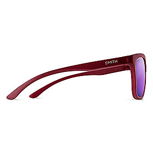 Smith Optics Cavalier ChromaPop Sunglasses, Matte Crystal Deep Maroon/Chromapop Violet Mirror, One Size