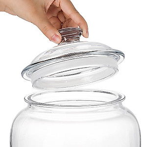 Goaste 135oz Acrylic Cookie Jar with Lid, Airtight Candy Jar Unbreakable, Clear Plastic Apothecary Jar with Silicone Sealing Ring for Dog Treats, Snack, Nuts, Chocolate, Sugar, Herbs, Spices, Cereals