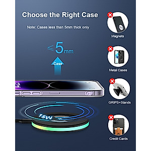 2Pack 15w Phone Wireless Charging Pad for Google Pixel 8 8 Pro 7 pro 7a 7 6 pro, QI Wireless Charger Station Cargador Inalambrico for Android Samsung Galaxy S24 S23 + S22 Ultra Apple iPhone 15 14 13