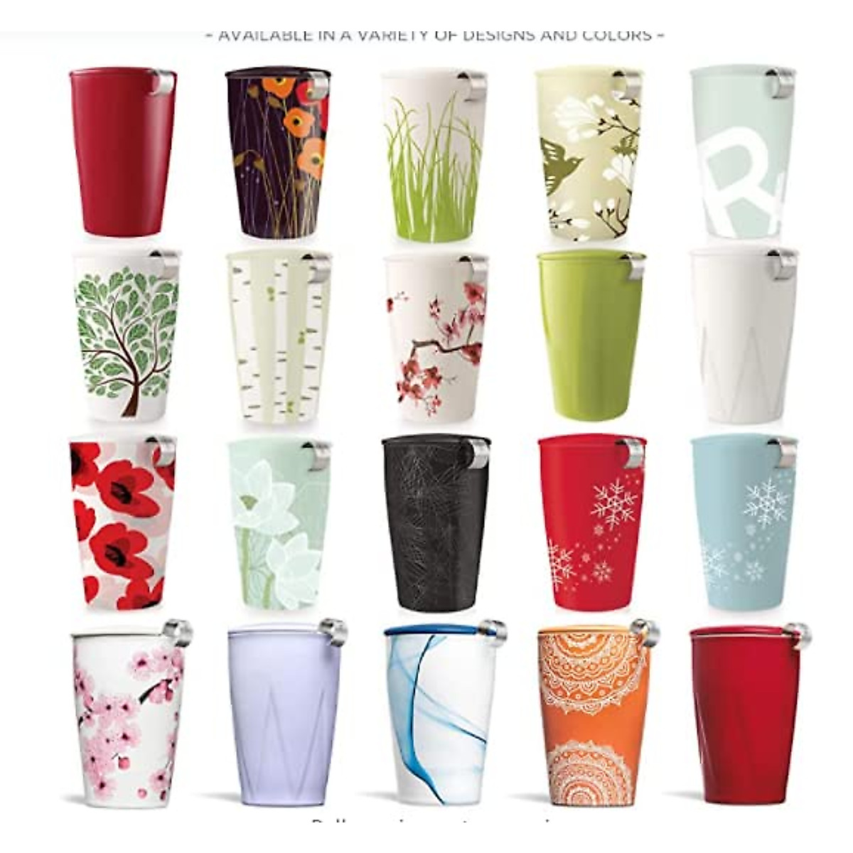 Tea Forté Kati Cup Fleur | Mug Removable Stainless Steel Infuser Cup | Quality Porcelain | 350 ml